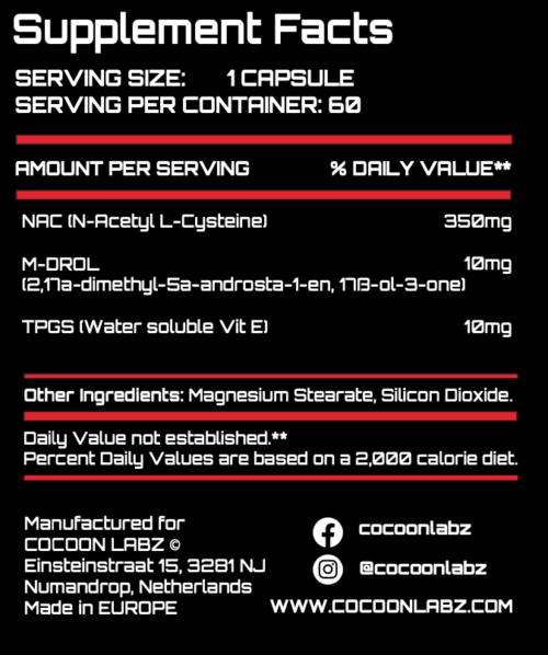 M-DROL, 10mg, 60 caps – Cocoonlabz